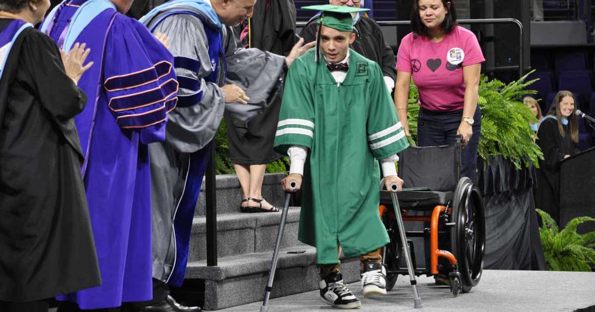 Wheelchair-Bound Student Walks Across Graduation Stage To Honor Late ...