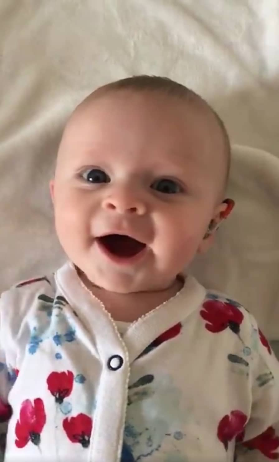 Baby Hears Mom's Voice For The First Time With Her New Hearing Aids