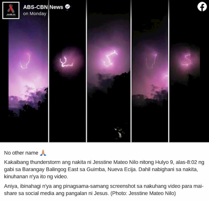 Lightning Forms The Name ‘JESUS’ During Thunderstorm | FaithPot