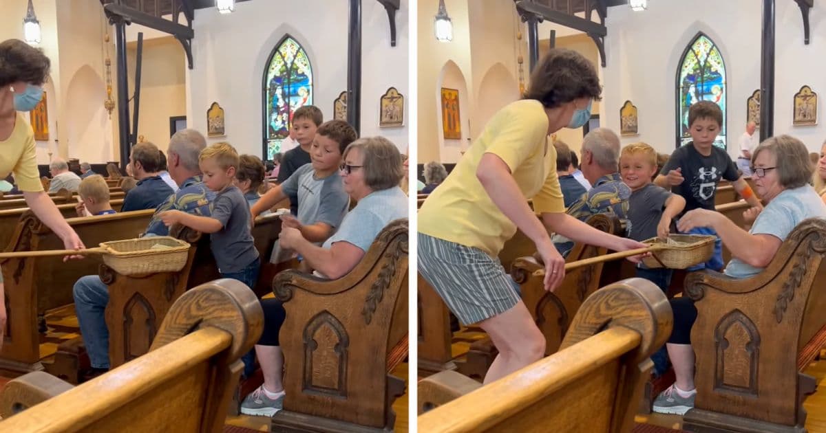 Little Boy's Hilarious Moment Caught On Camera During Offering at ...